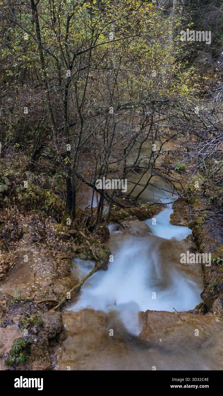 Autumn scenery of Zhaga Waterfall in Aba county, southwest China's ...
