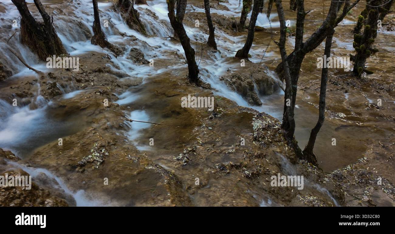 Autumn scenery of Zhaga Waterfall in Aba county, southwest China's ...