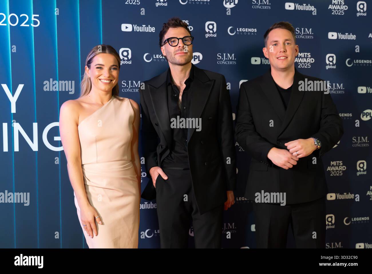 London, red carpet arrivals at the Music Trusts Awards. Pictured: (L-R ...
