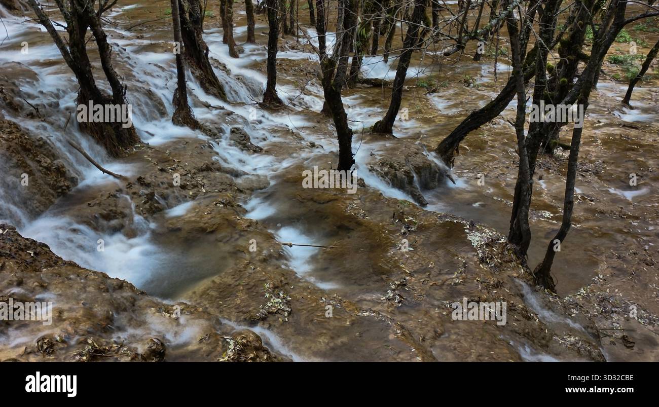 Autumn scenery of Zhaga Waterfall in Aba county, southwest China's ...