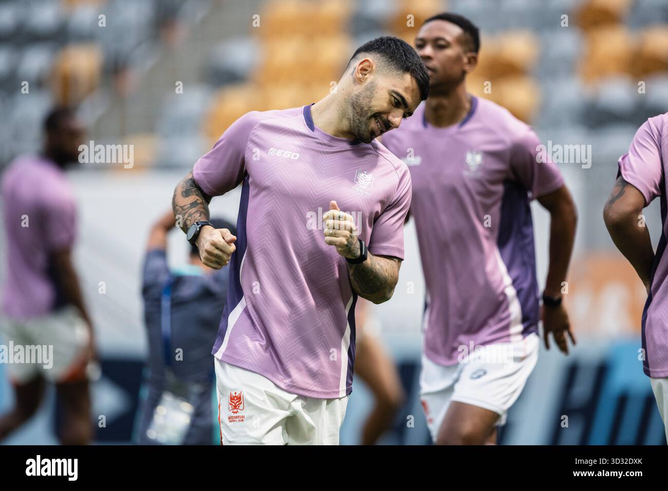 Mong Kok Stadium, HONG KONG, China: Tana of Ratchaburi FC warming up ...