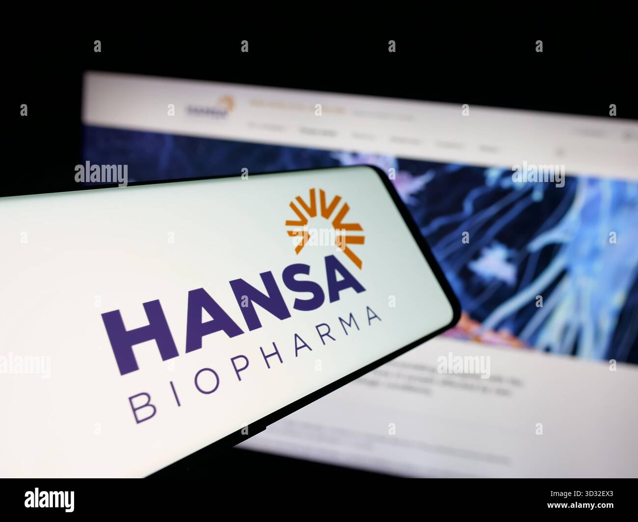 In this photo illustration, a smartphone with the logo of Swedish ...