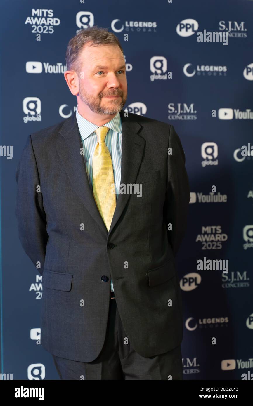 London, United Kingdom. 3rd November 2025. James O'Brien arrives at the ...