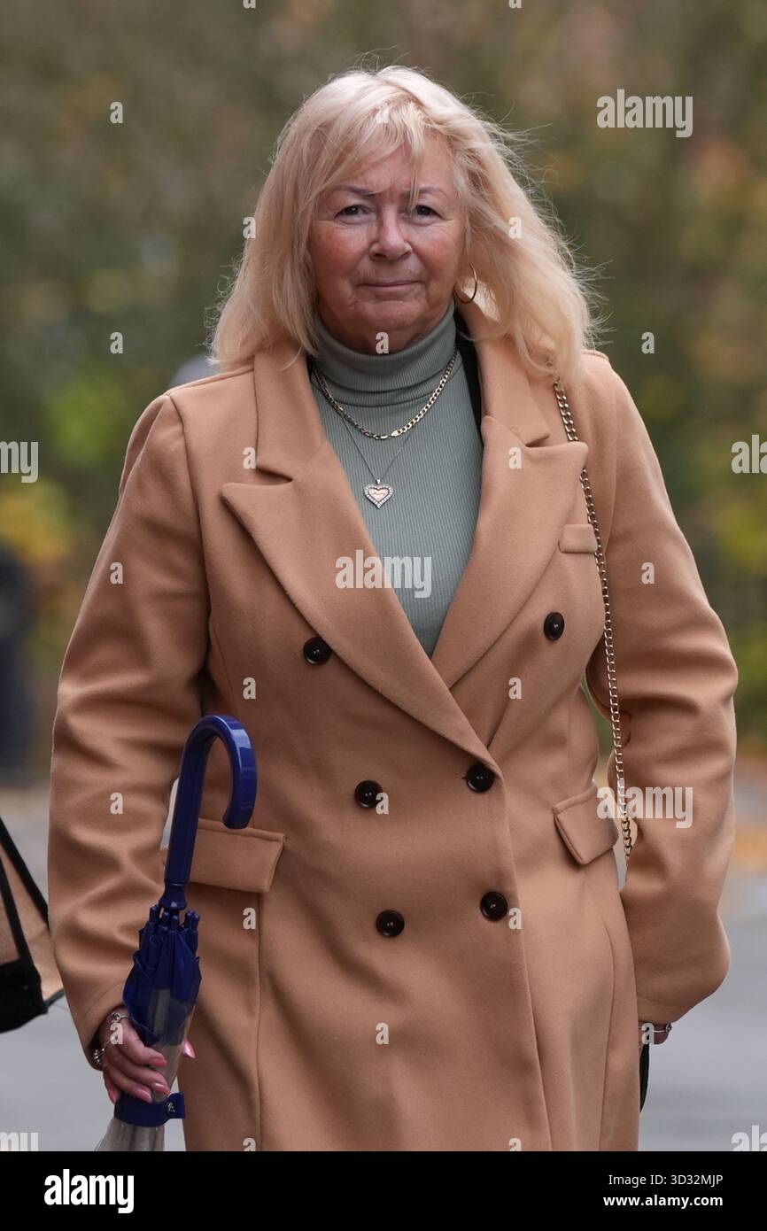 Karen Spragg, 61, from Cardiff, arrives at Leicester Crown Court, where ...