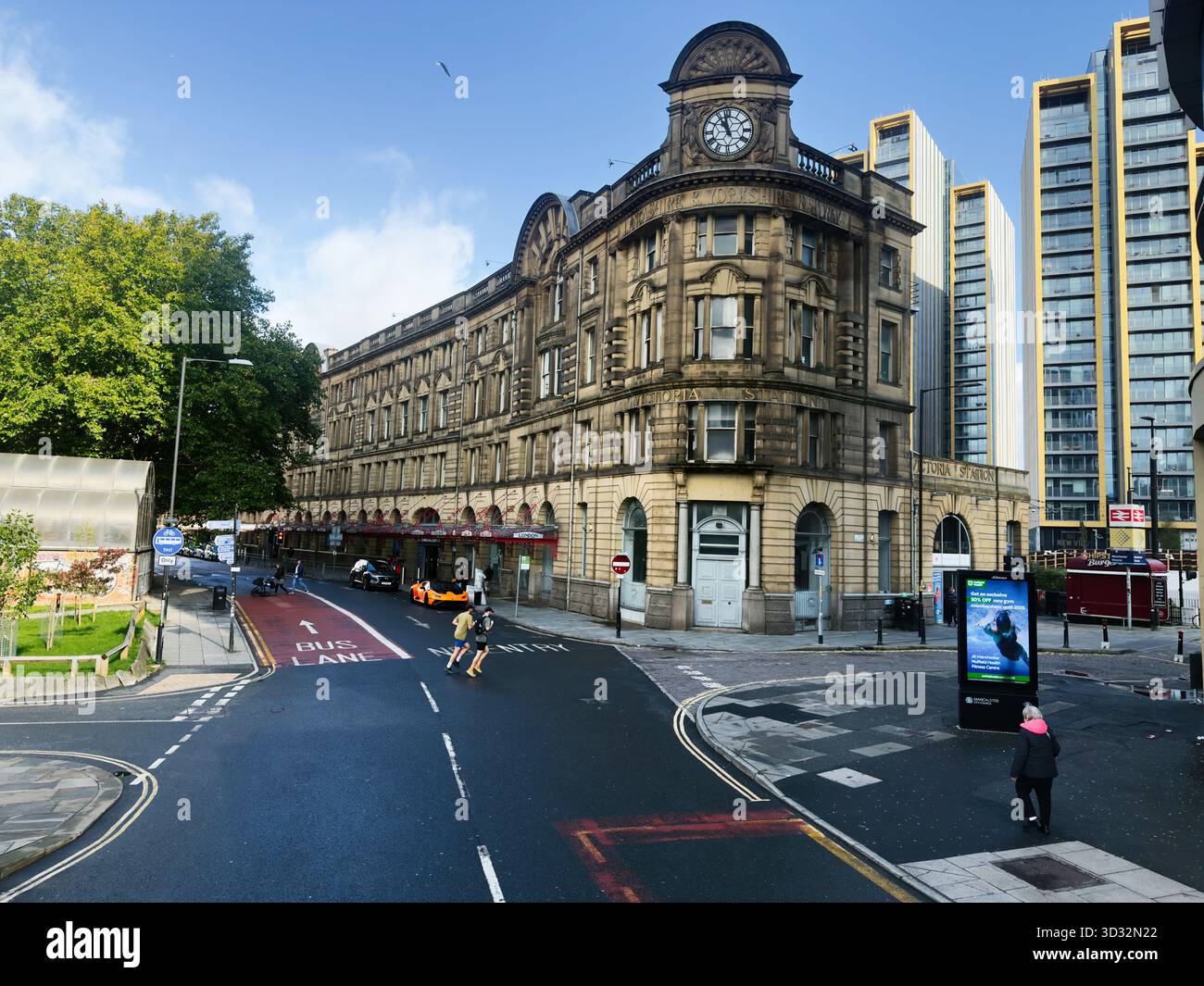 Manchester, UK - September 29, 2025: Busy city scene with historic ...