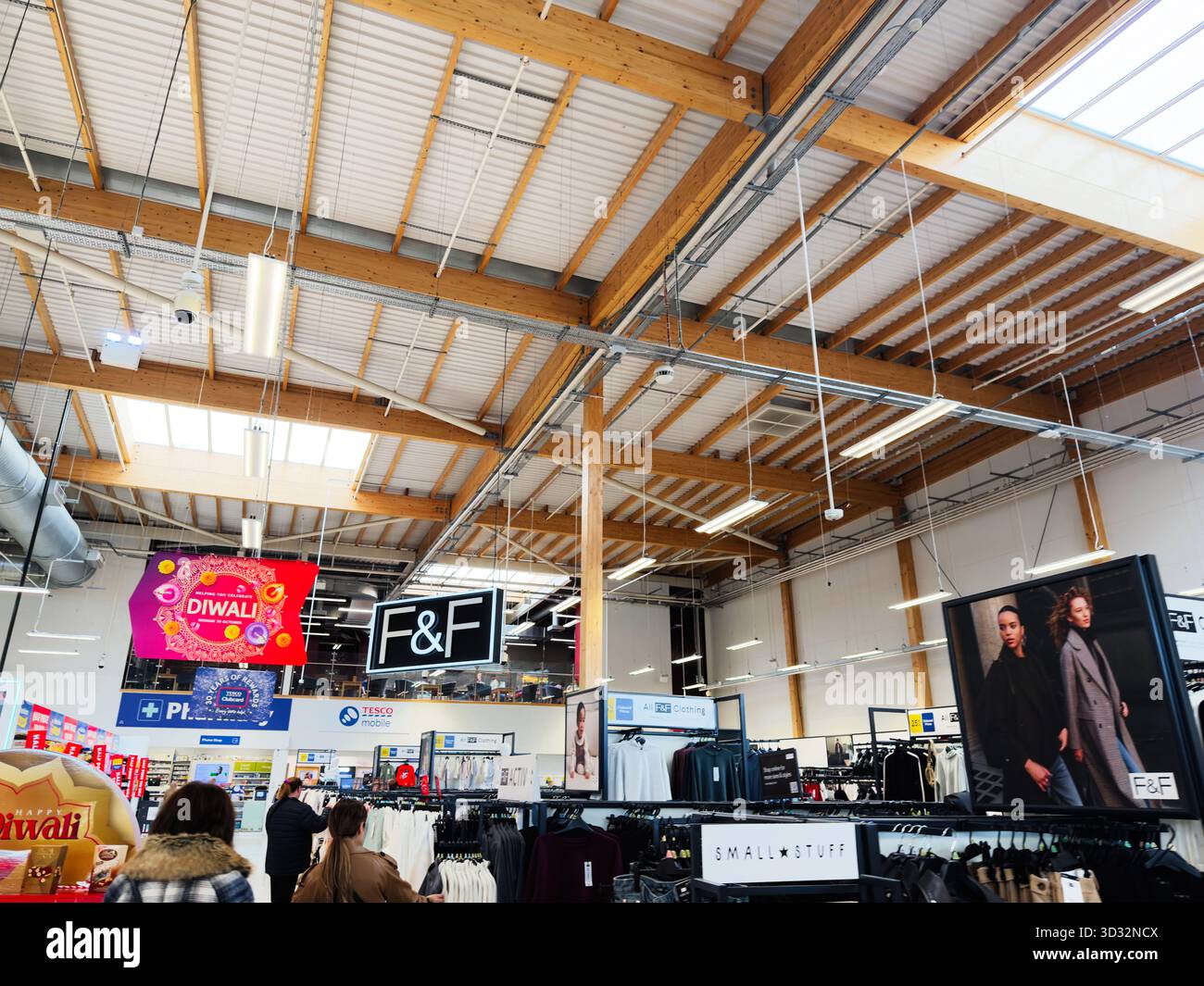 Manchester, UK - September 29, 2025: Busy Manchester Tesco store scene ...
