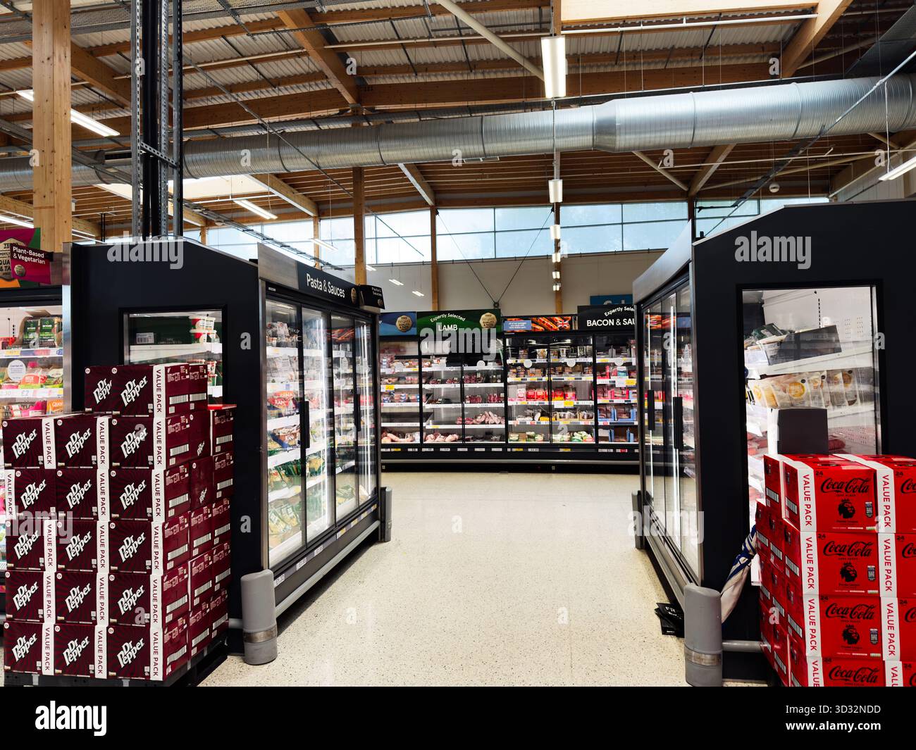 Manchester, UK - September 29, 2025: Interior of a Manchester Tesco ...