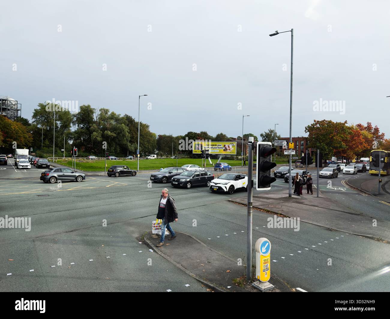 Manchester, UK - September 29, 2025: Outdoor urban Moss Ln E scene in ...