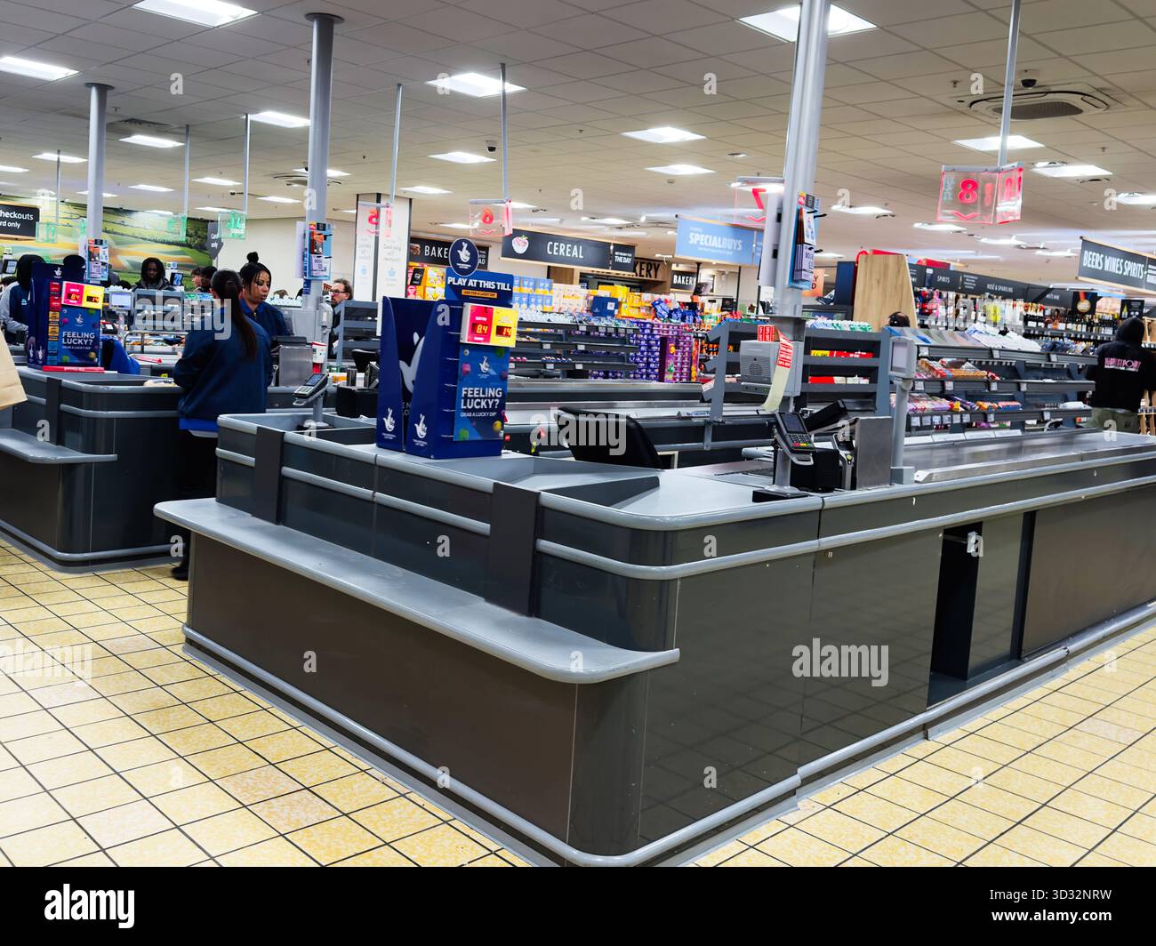 Manchester, UK - September 29, 2025: Busy Manchester supermarket ...