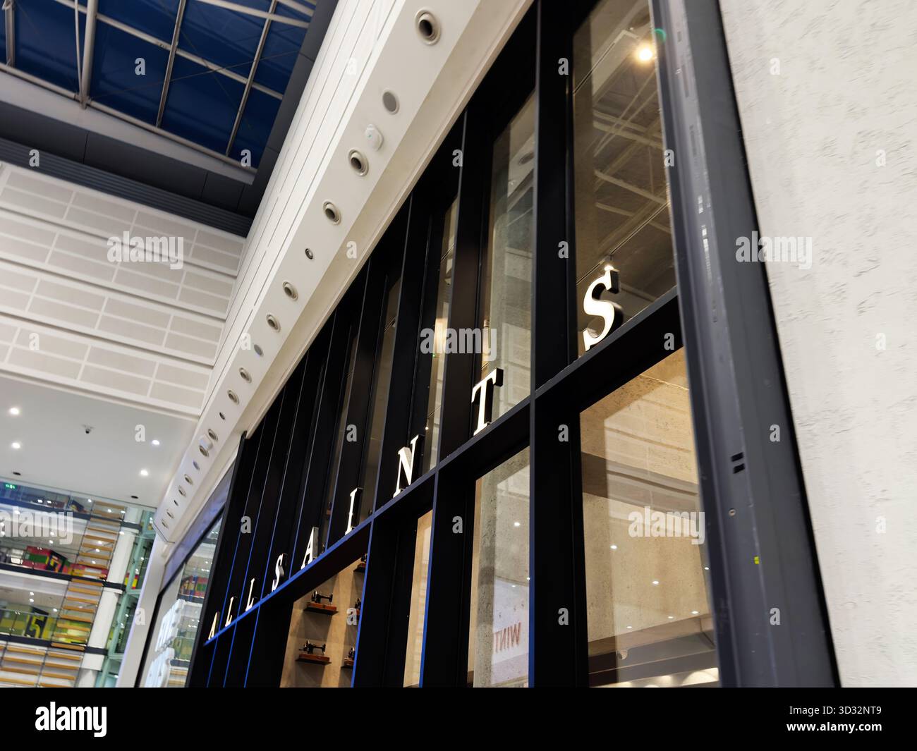 Manchester, UK - September 29, 2025: Modern All Saints storefront in ...