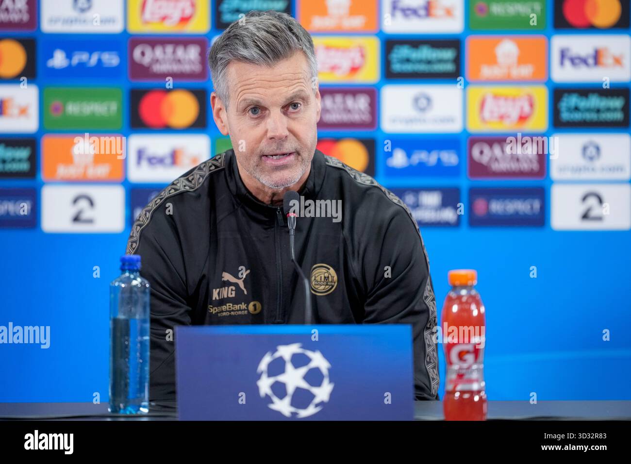 Oslo 20251103. Bodoe/Glimt's coach Kjetil Knutsen during a press ...