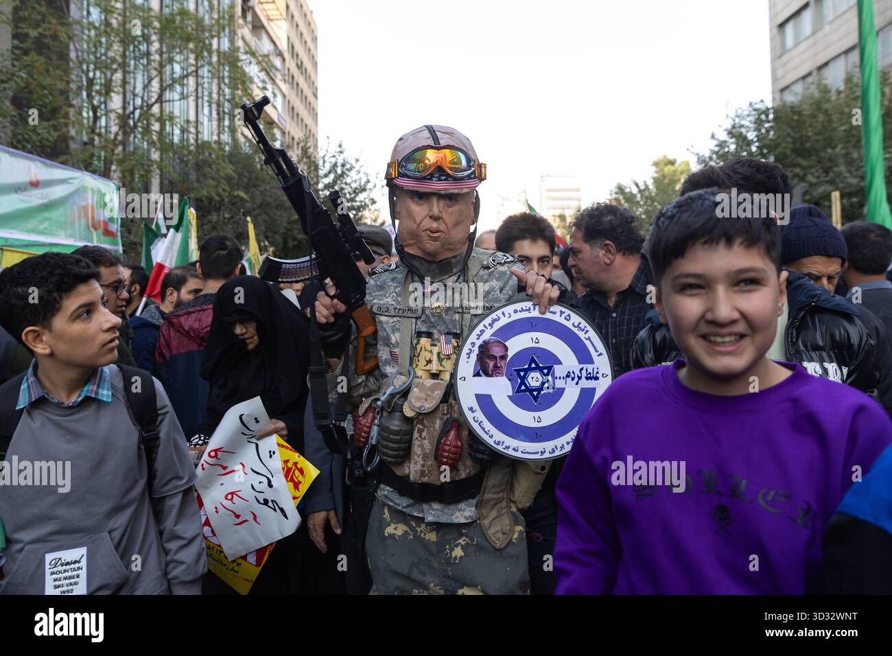 Supporters gather near the former U.S. embassy during a rally ...