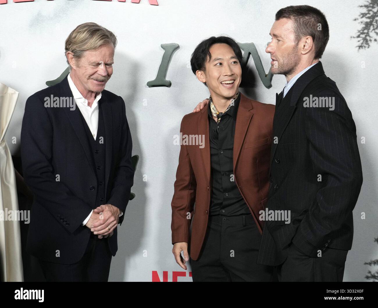 (L-R) William H. Macy, Alfred Hsing and Joel Edgerton at Netflix's ...
