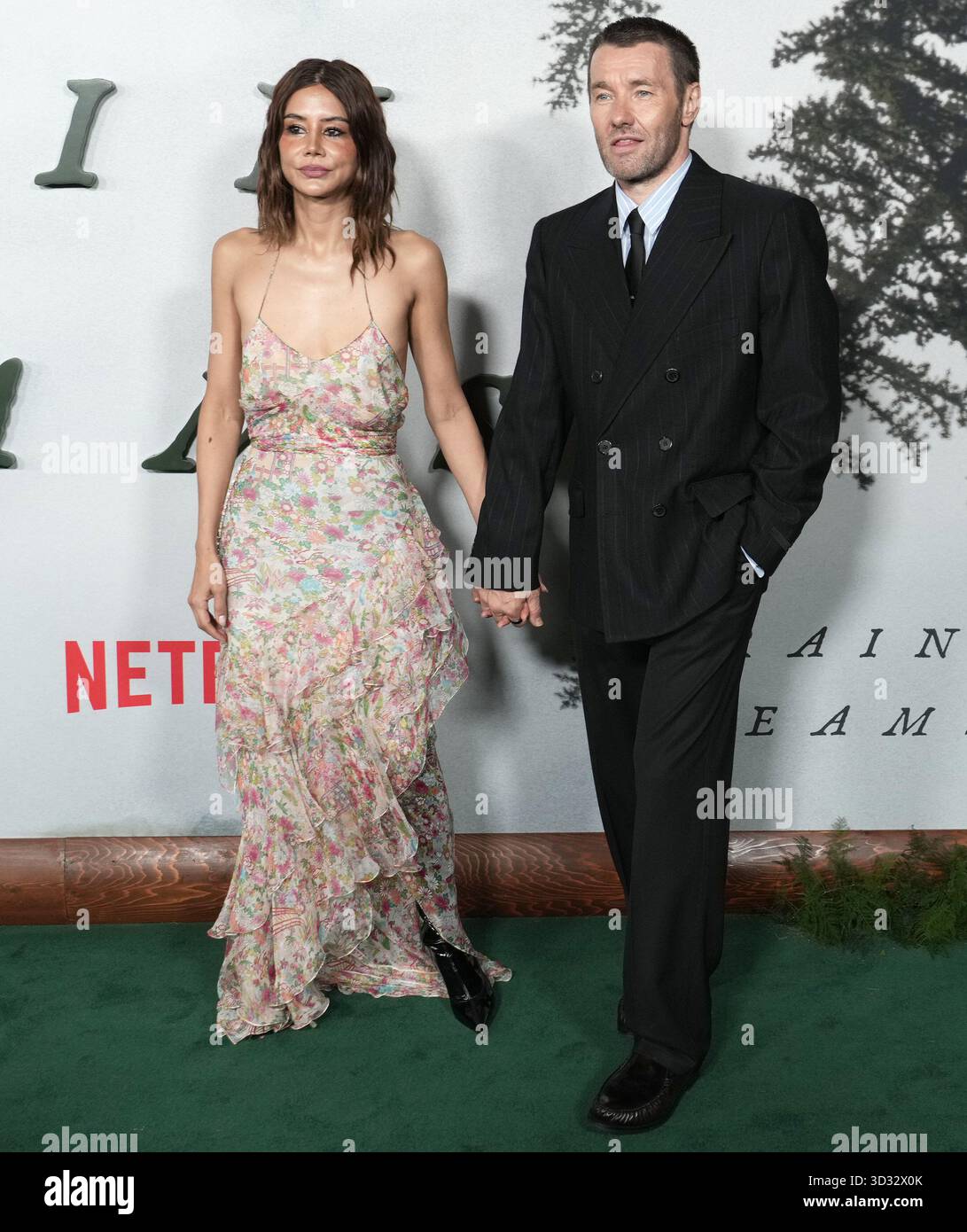 (L-R) Christine Centenera and Joel Edgerton arrives at Netflix's TRAIN ...