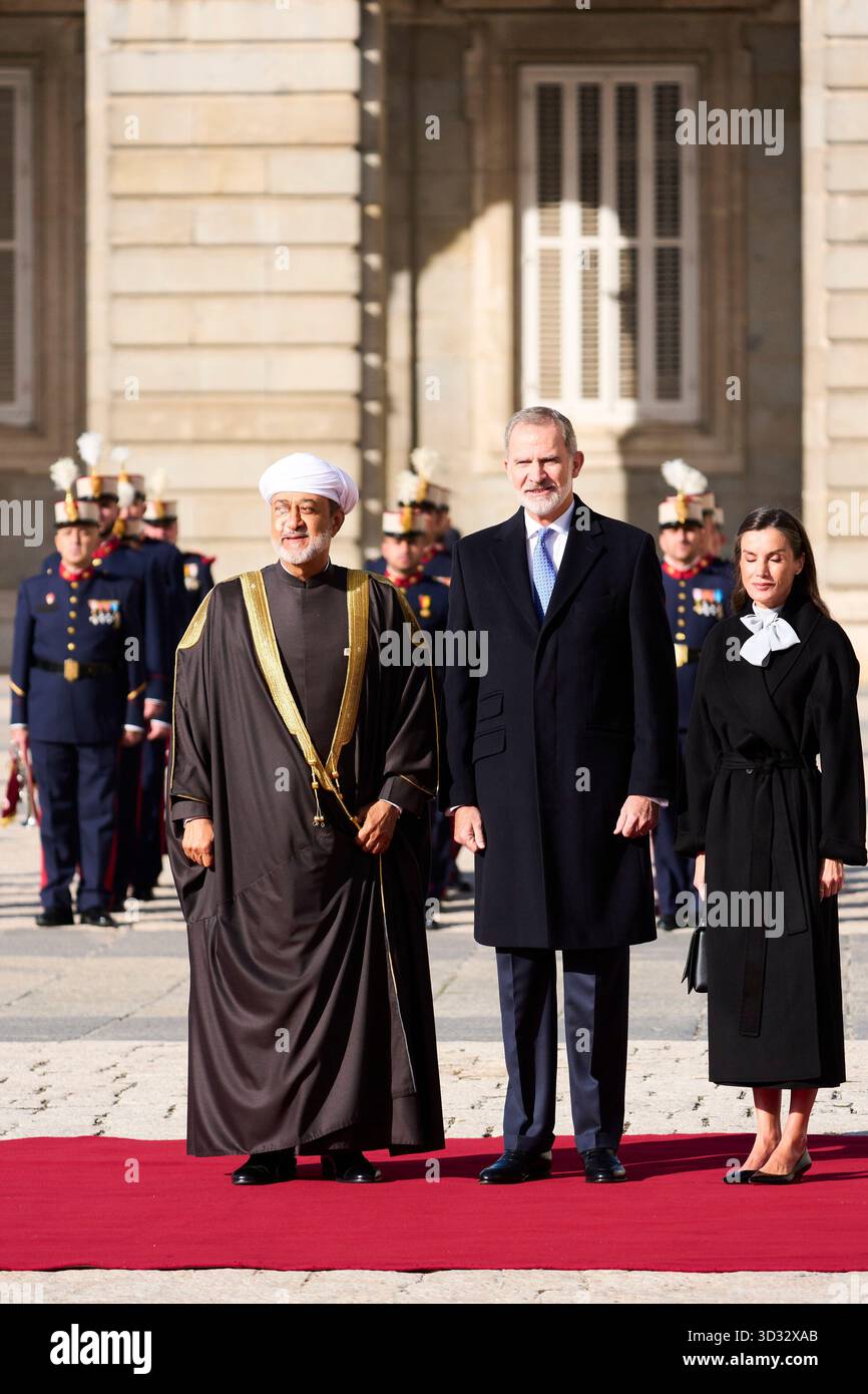 King Felipe VI of Spain, Queen Letizia of Spain, Sultan Haitham bin Tariq Al Said, the Sultan ...