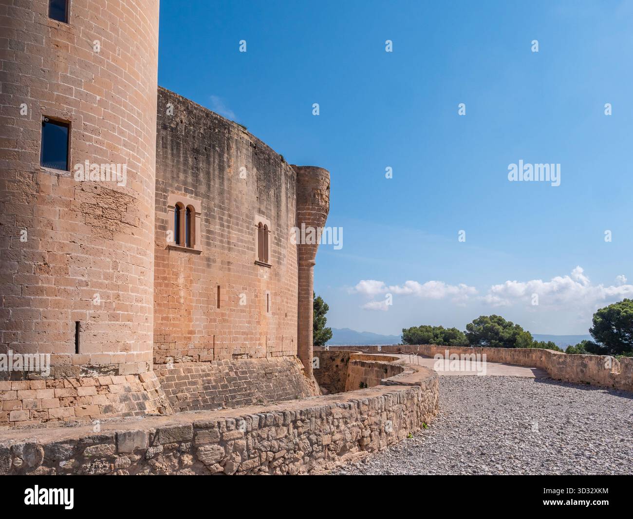 Castell de Bellver, Palma de Mallorca, historic stone castle with a ...