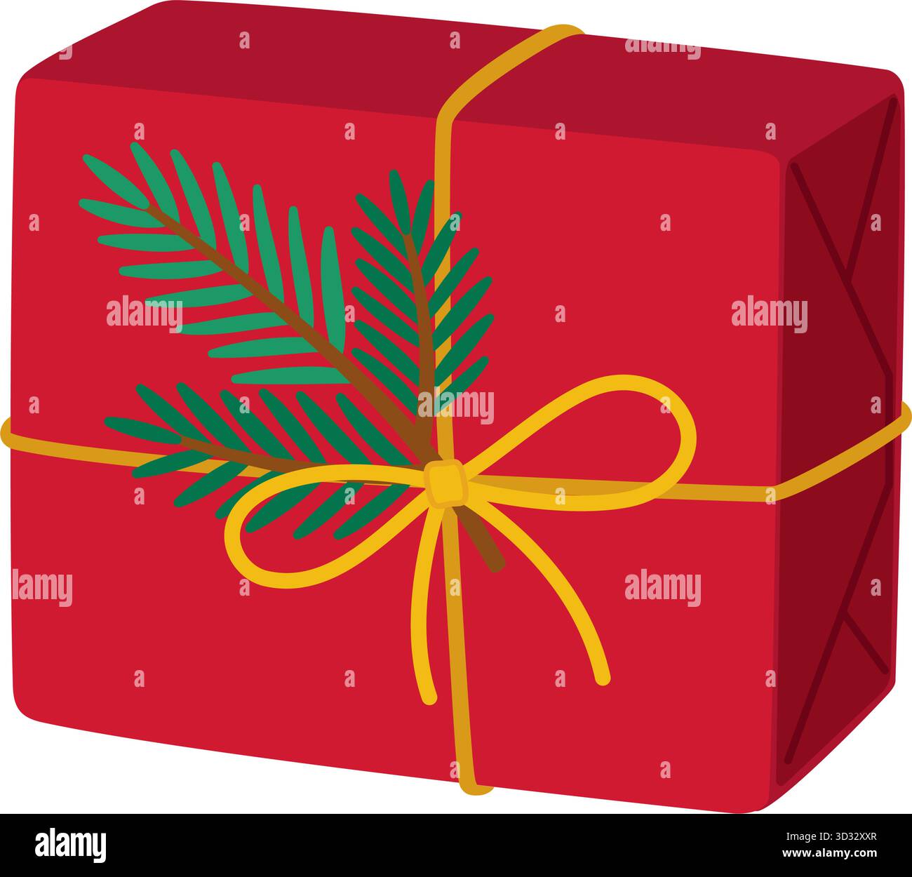Minimal red present box Stock Vector Images - Alamy