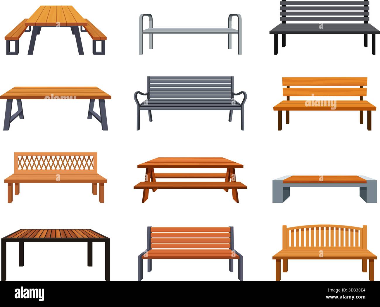 Empty picnic area Stock Vector Images - Alamy