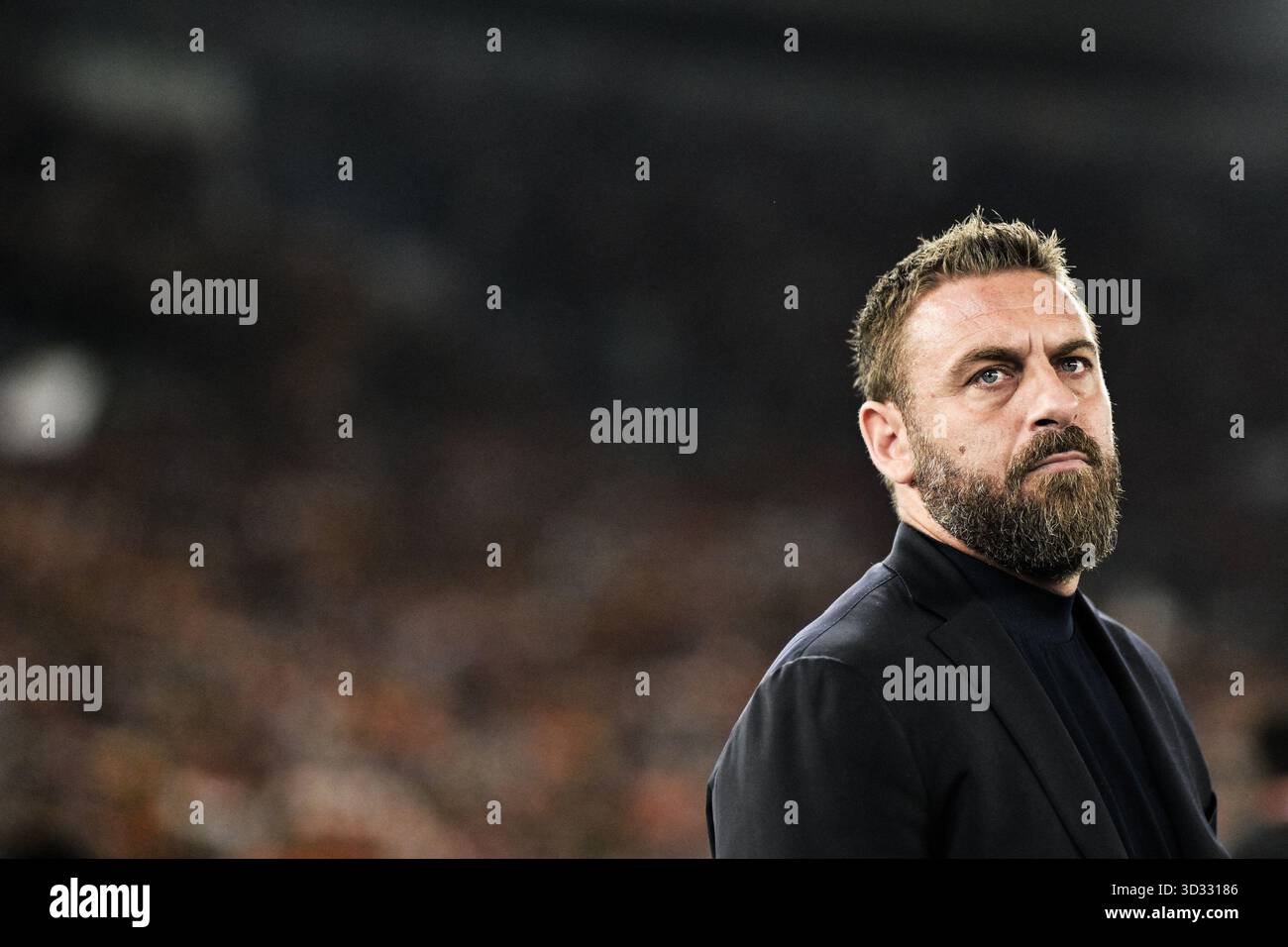 Roma’s head coach Daniele De Rossi during the UEFA Europa League ...