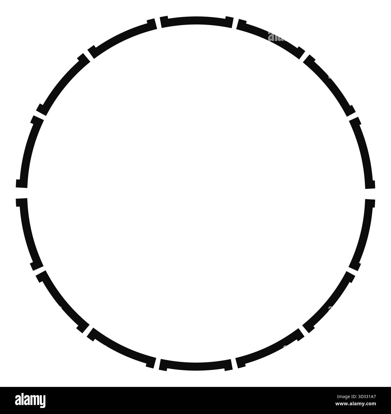 Minimalist circular frame for artistic and design projects Stock Vector ...