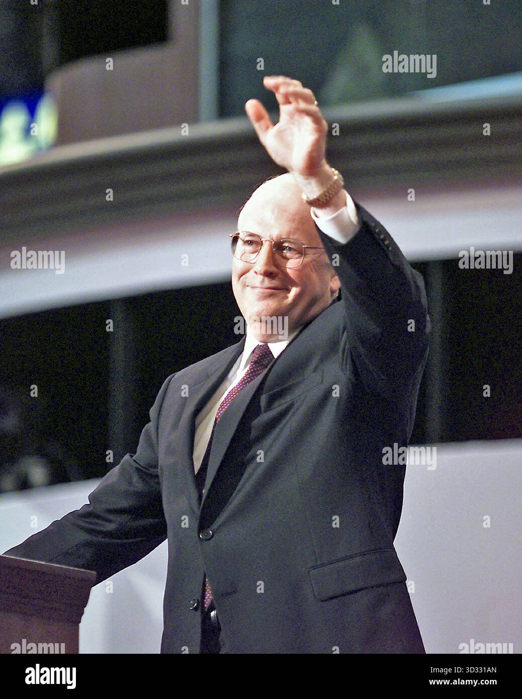Richard Cheney delivers his speech accepting the Republican Party nomination for Vice President ...