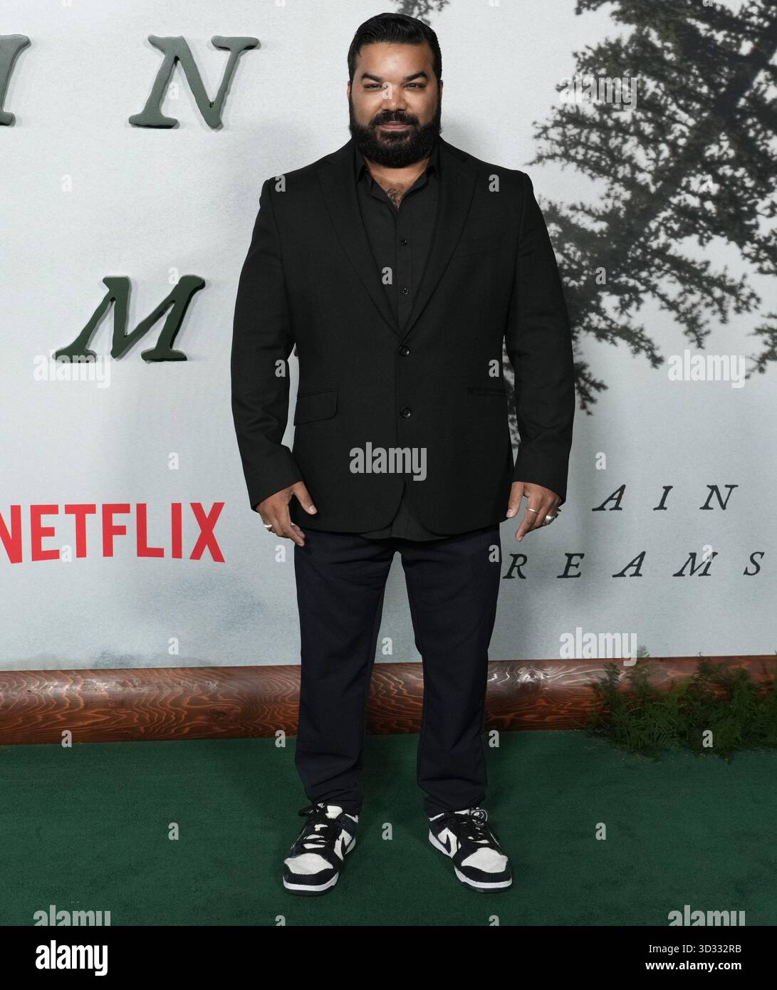 Adrian Dev arrives at Netflix's TRAIN DREAMS Los Angeles Premiere held at The Egyptian Theater ...