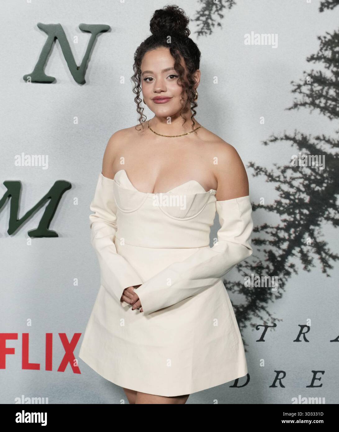 Sarah Jeffery arrives at Netflix's TRAIN DREAMS Los Angeles Premiere ...