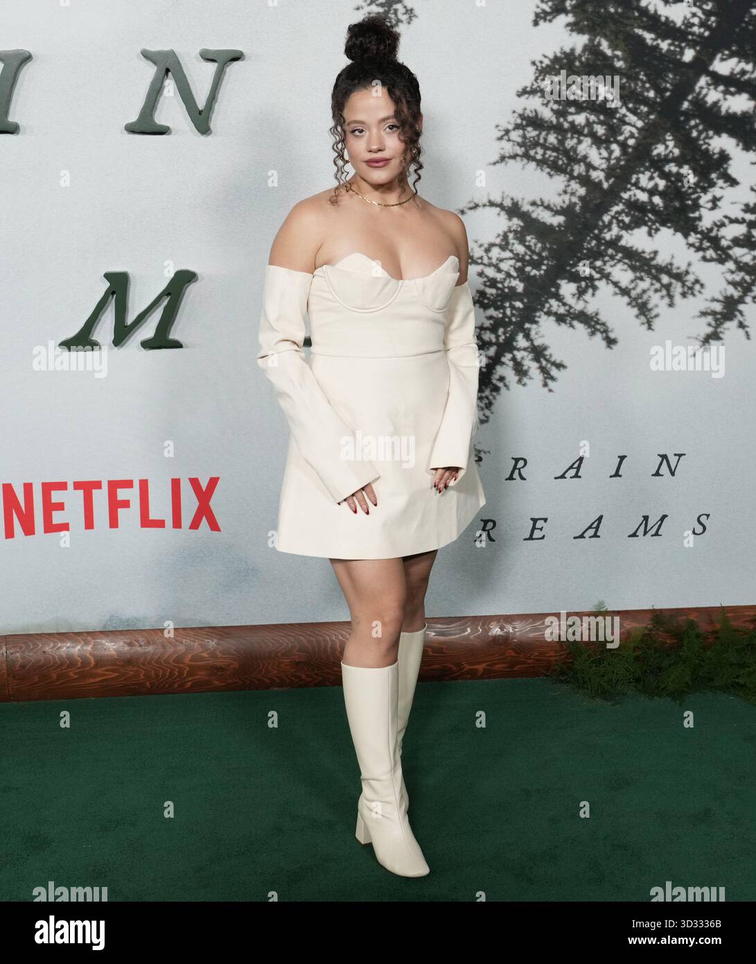 Sarah Jeffery arrives at Netflix's TRAIN DREAMS Los Angeles Premiere ...