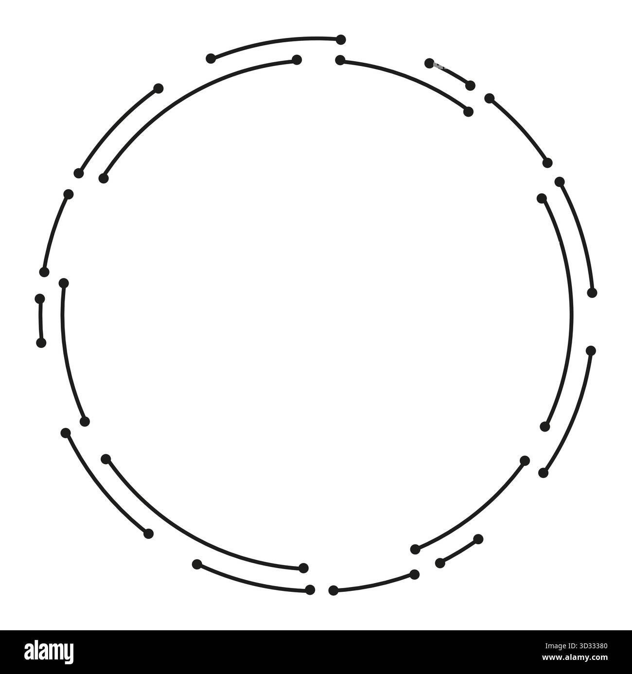 Circular tech design with dotted lines and curves Stock Vector Image ...