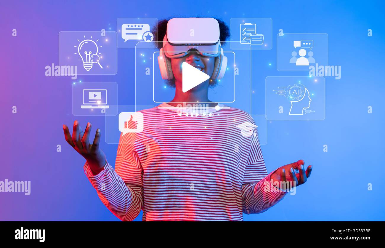 Person immersed in vr platform hi-res stock photography and images - Alamy