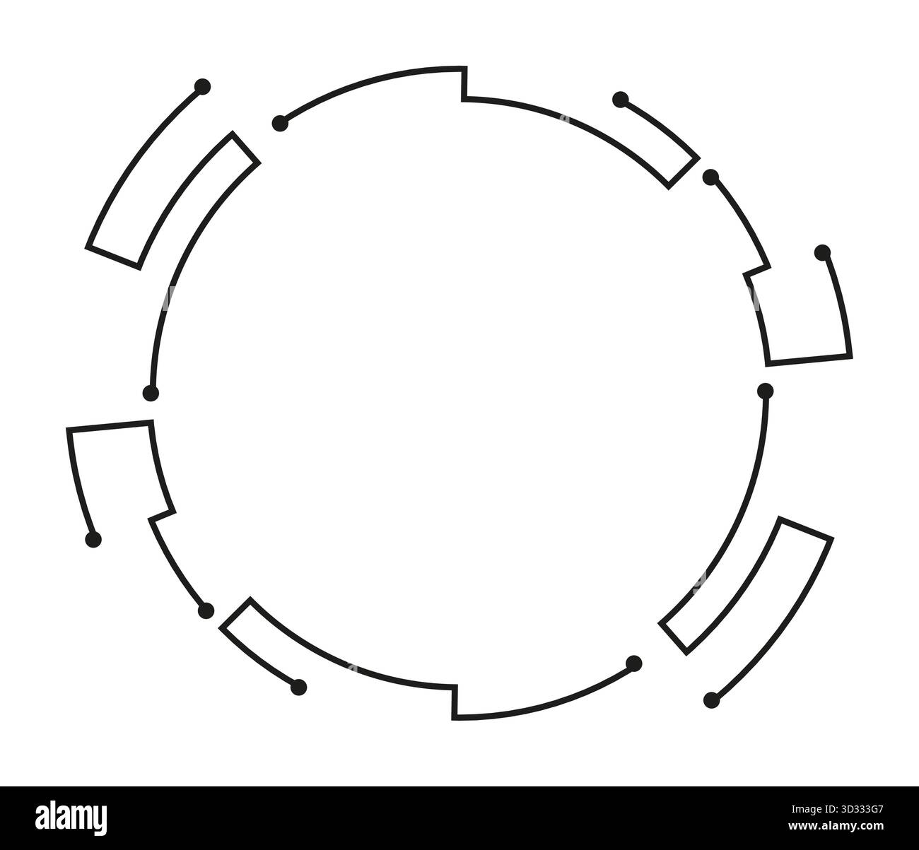 Technology circular structure elements Stock Vector Images - Alamy