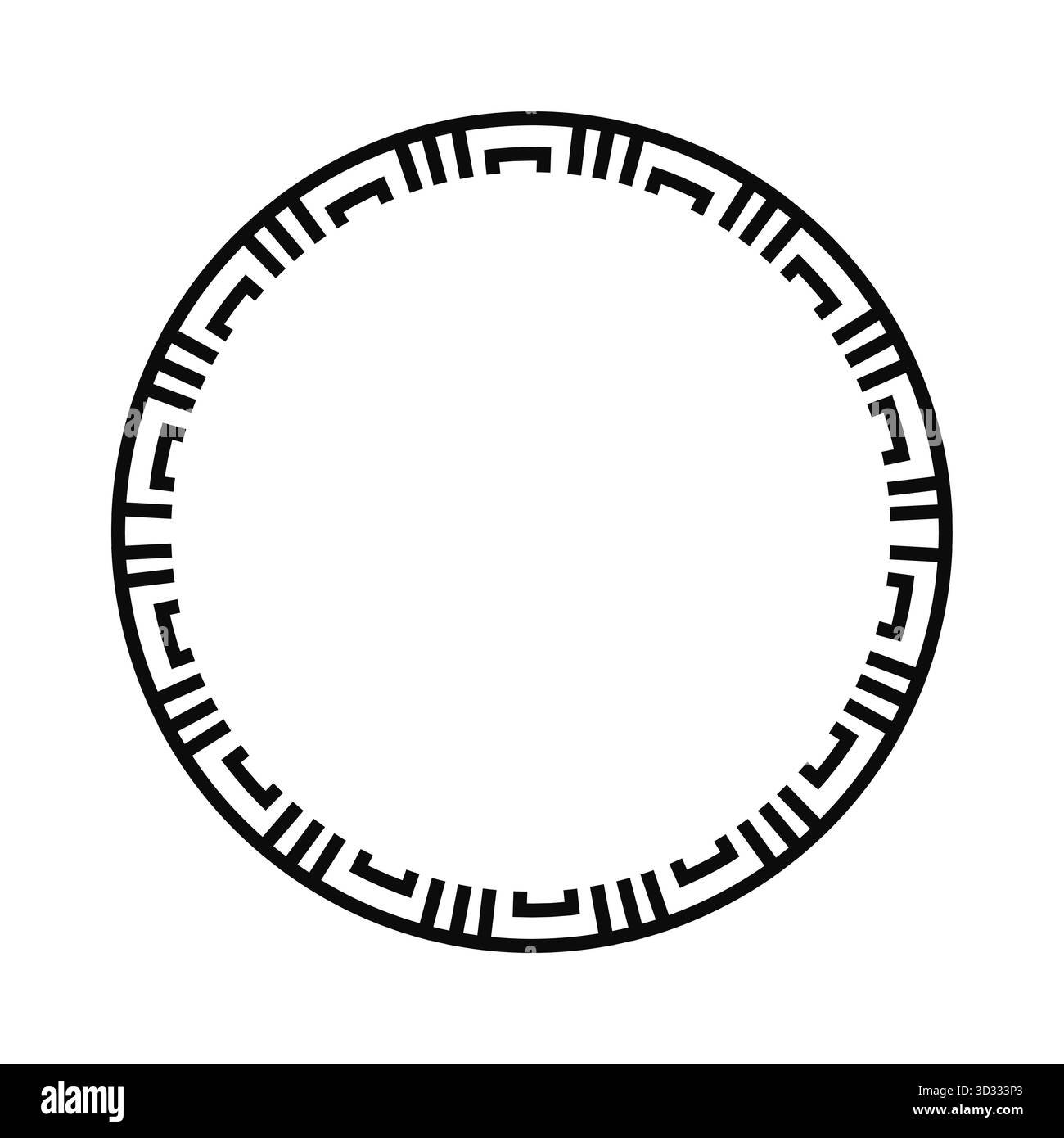 Greek style circular frame design for decorative projects Stock Vector ...