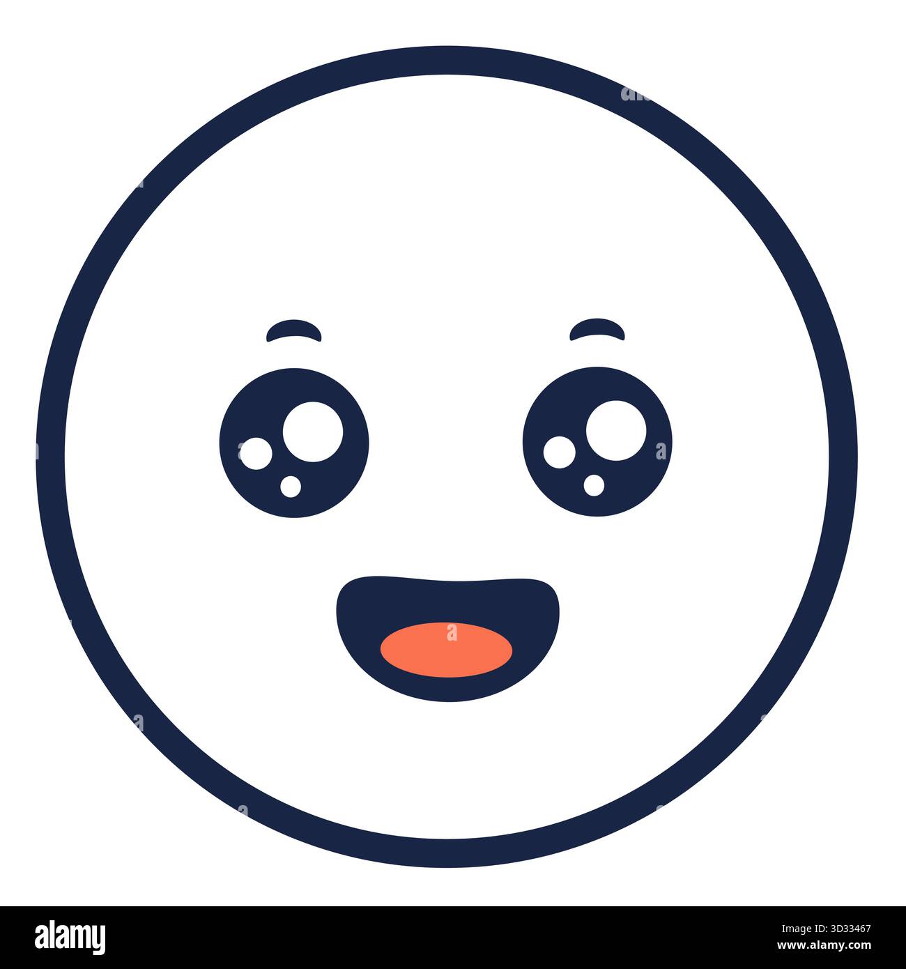 Smiling emoji face eyes Stock Vector Images - Alamy
