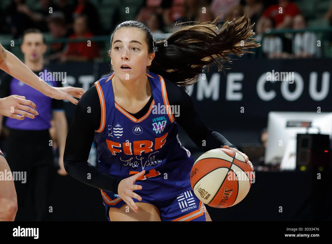 Chloe Forster of the Fire in action during the WNBL Round 3 match ...