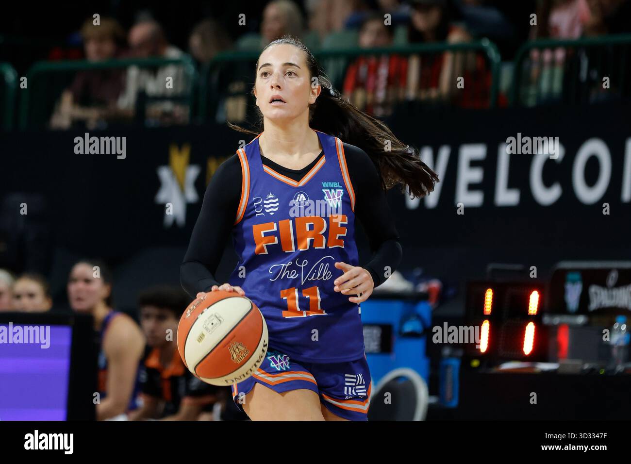 Chloe Forster of the Fire in action during the WNBL Round 3 match ...