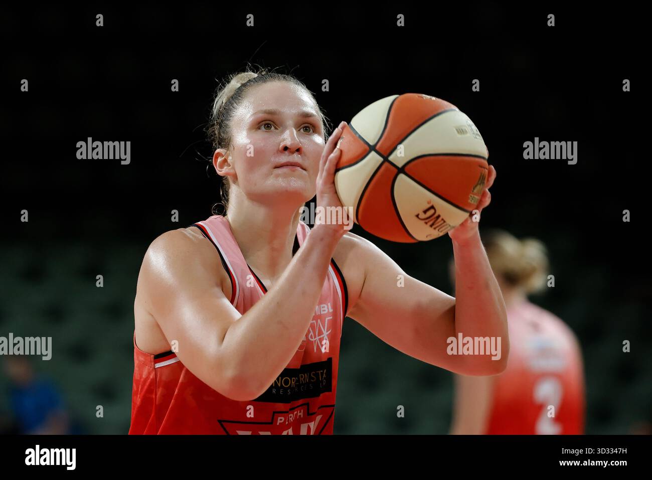 Amy Atwell of the Lynx during the WNBL Round 3 match between the Perth ...