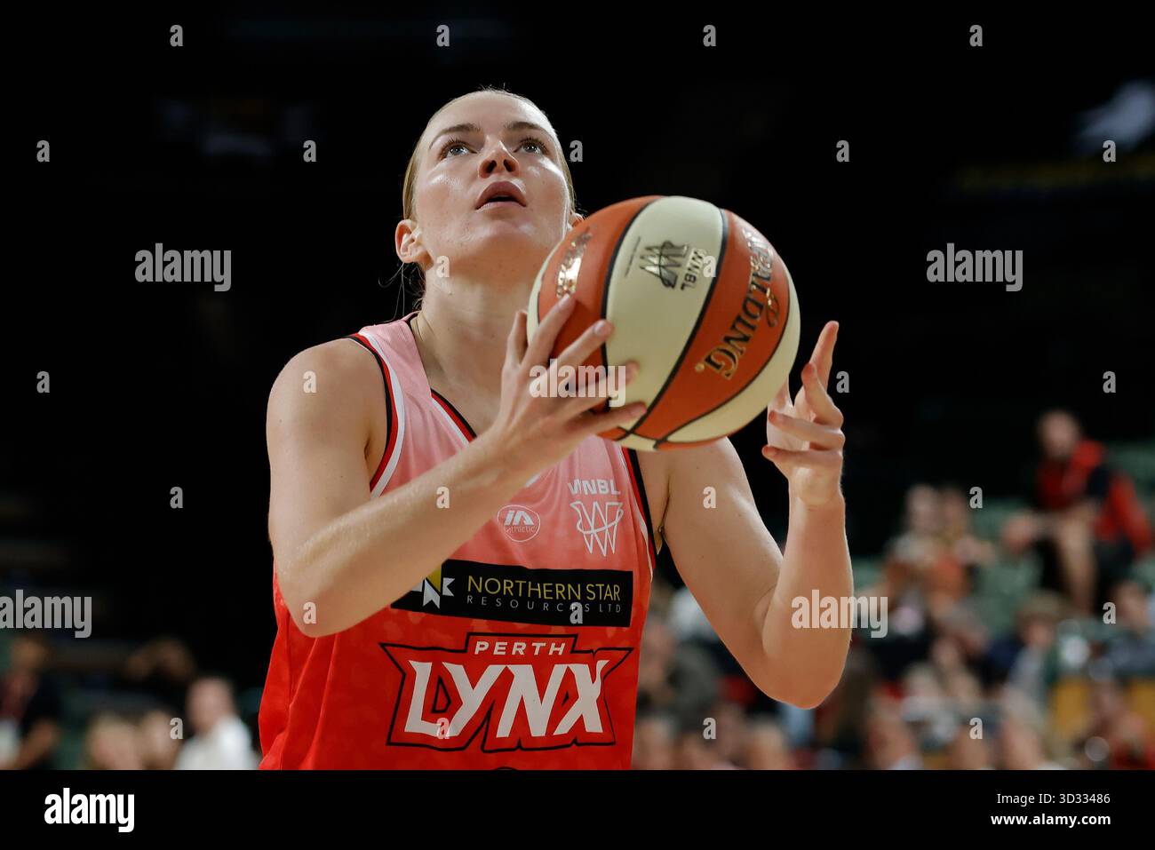 Stephanie Gorman of the Lynx in action during the WNBL Round 3 match ...