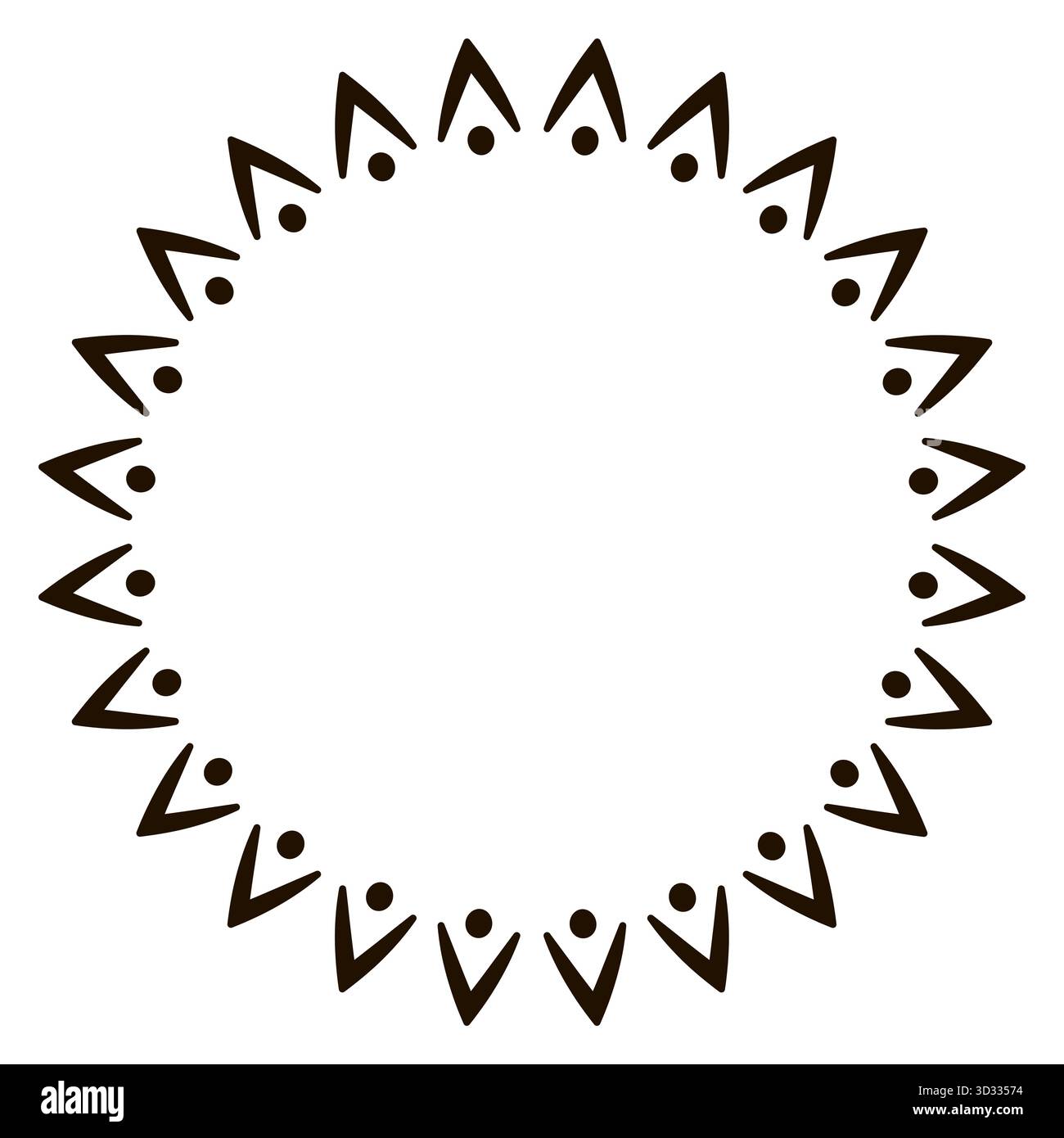 African tribal circle frame design for artistic projects Stock Vector ...