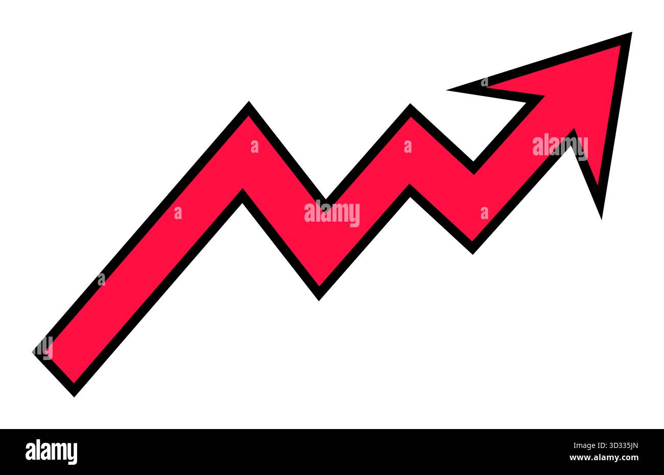 3d growth arrow rising upwards for success concept Stock Vector Image ...
