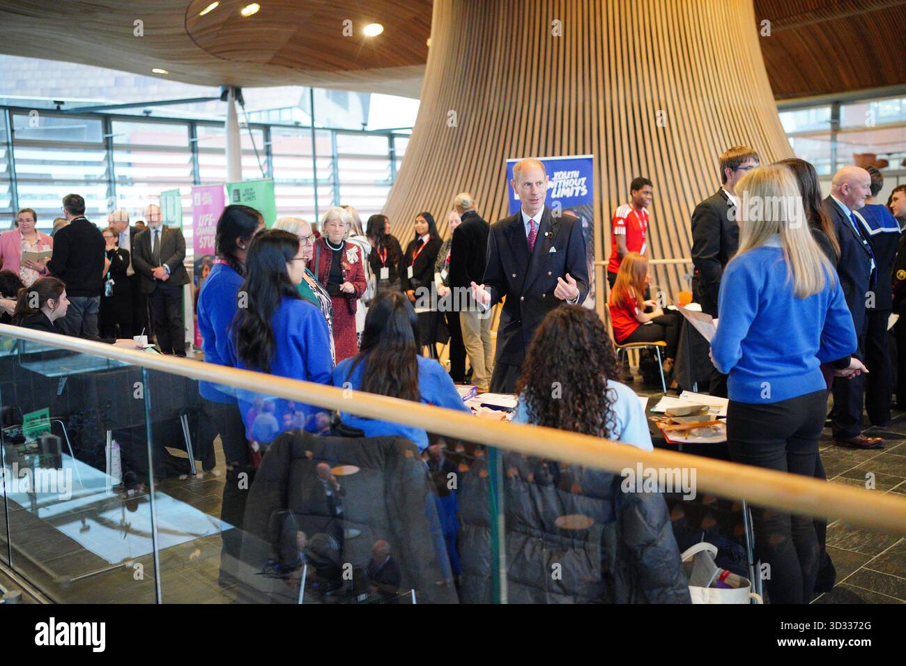 The Duke of Edinburgh during a visit to the Senedd in Cardiff to meet ...