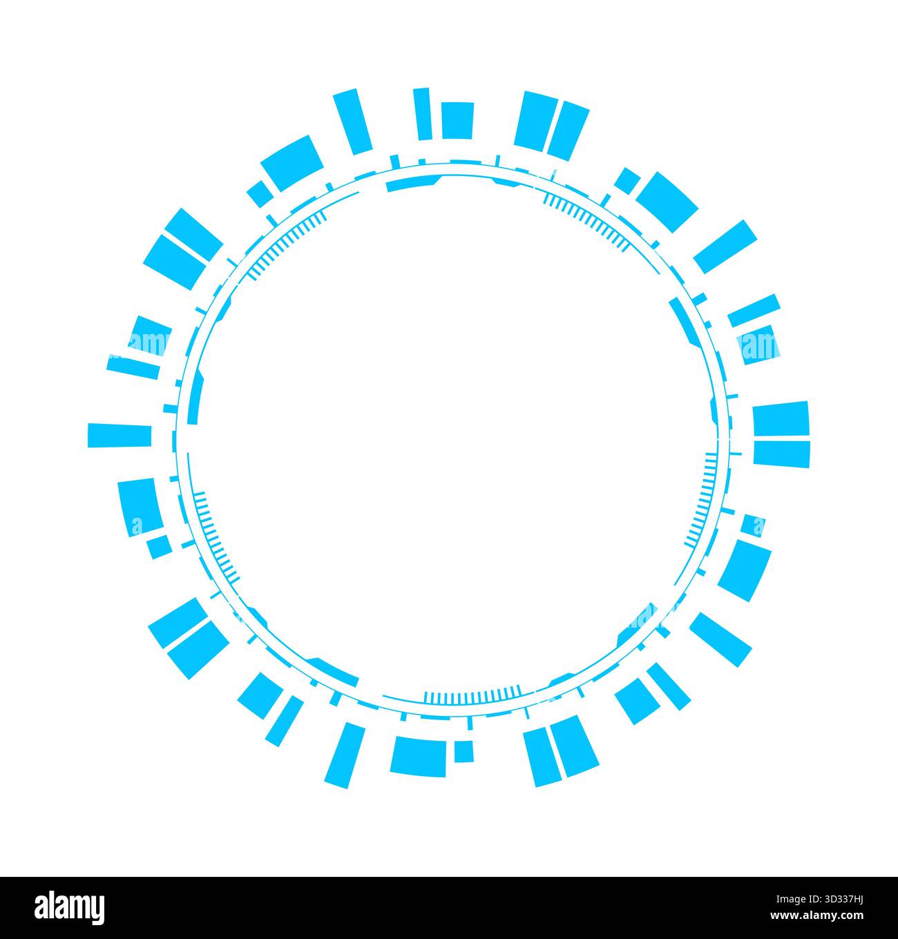 Futuristic circle frame design for digital and tech projects Stock ...