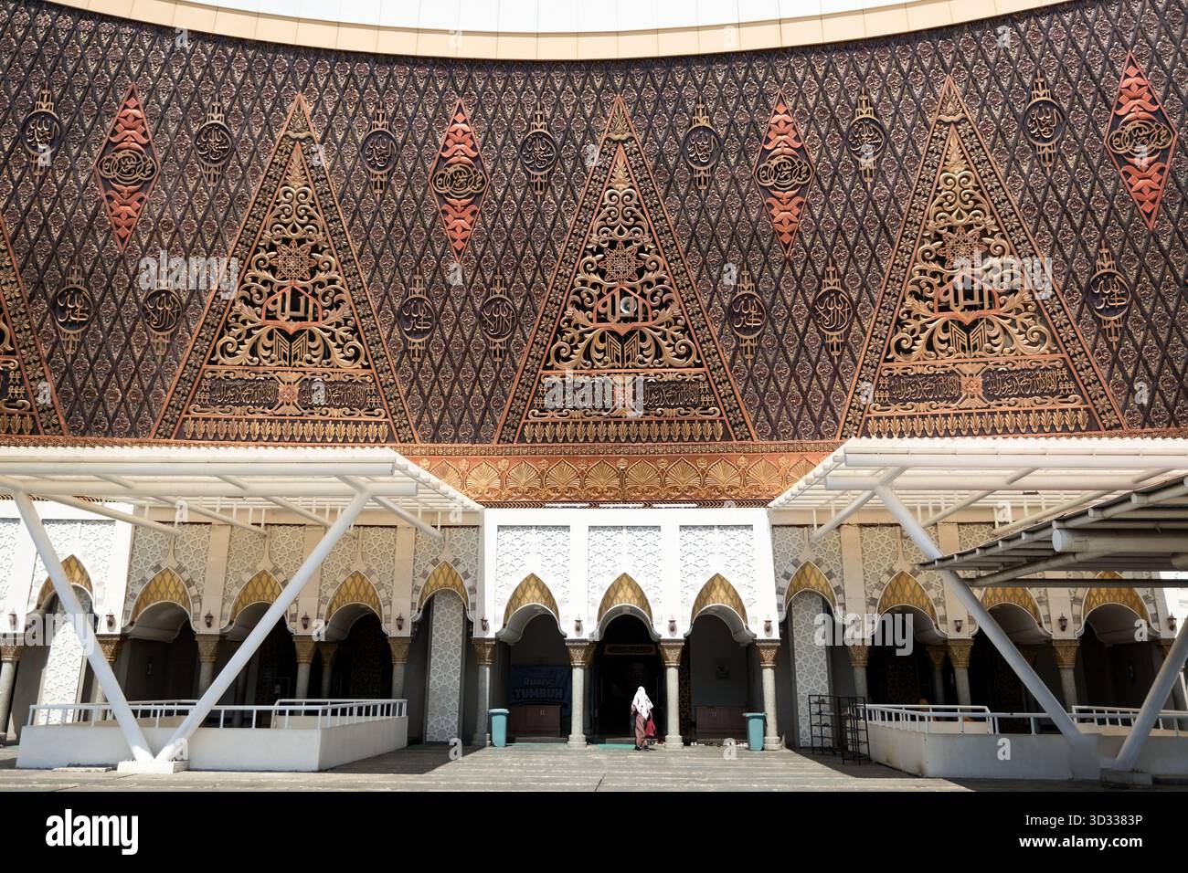 Panoramic view of the Grand Mosque of West Sumatra, Mosque with ...