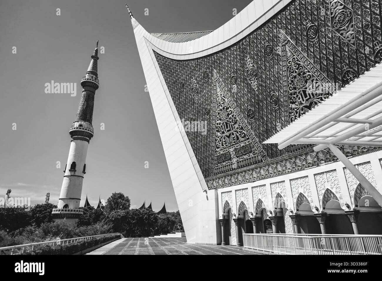 Panoramic view of the Grand Mosque of West Sumatra, Mosque with ...