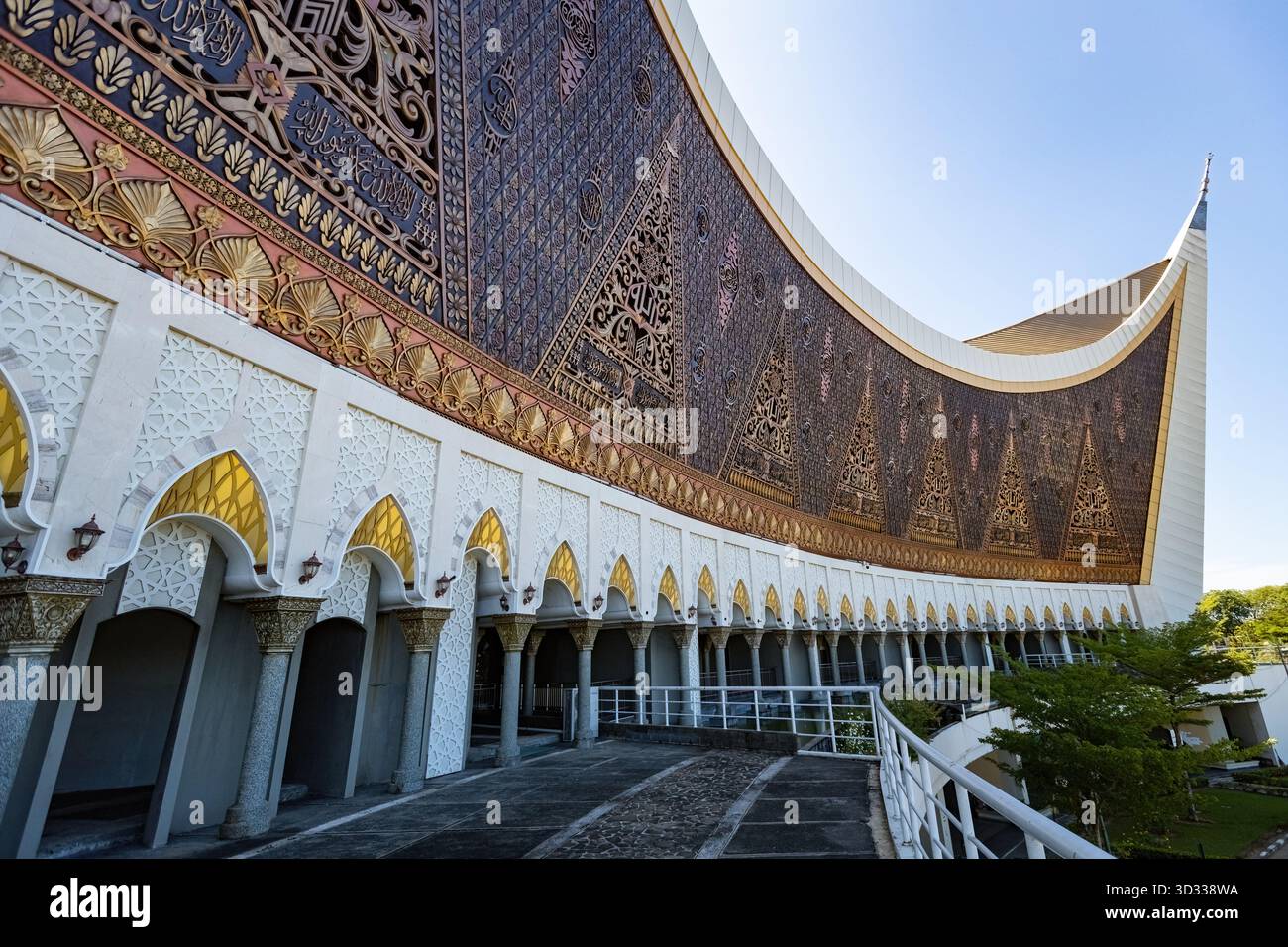 Panoramic view of the Grand Mosque of West Sumatra, Mosque with ...