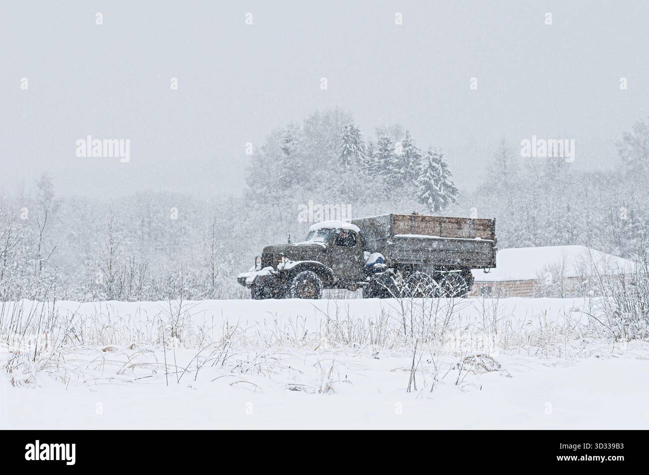 Driving in russian countryside during hi-res stock photography and ...