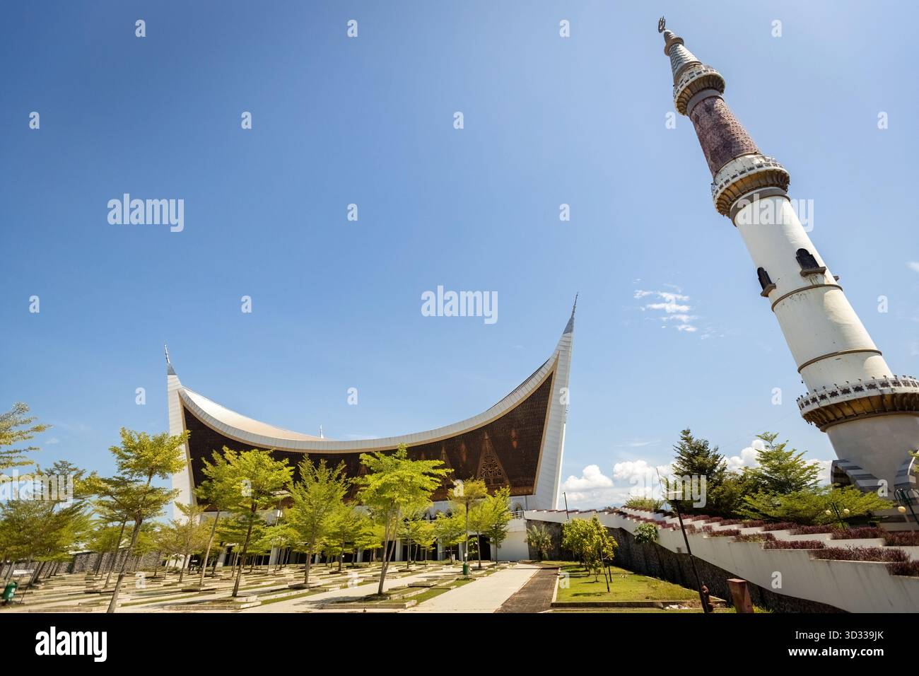 Panoramic view of the Grand Mosque of West Sumatra, Mosque with ...