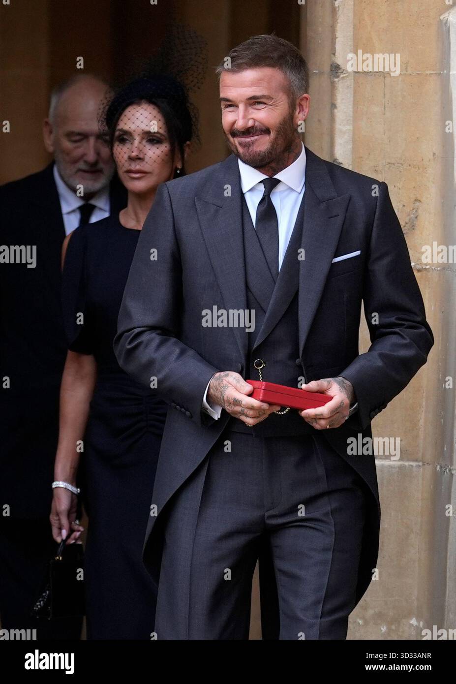 Sir David Beckham after he was made a Knight Bachelor at an investiture ...