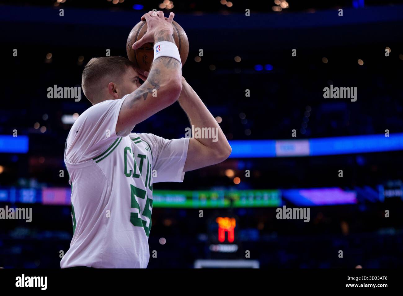 Boston Celtics' Baylor Scheierman in action during an NBA Cup ...