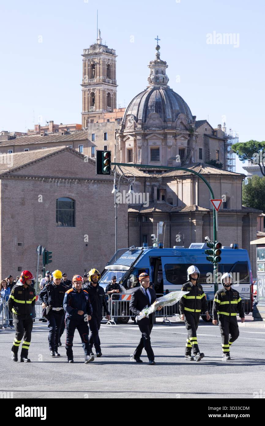 Rome Mayor Roberto Gualtieri pays tribute to Octay Stroici, the worker ...