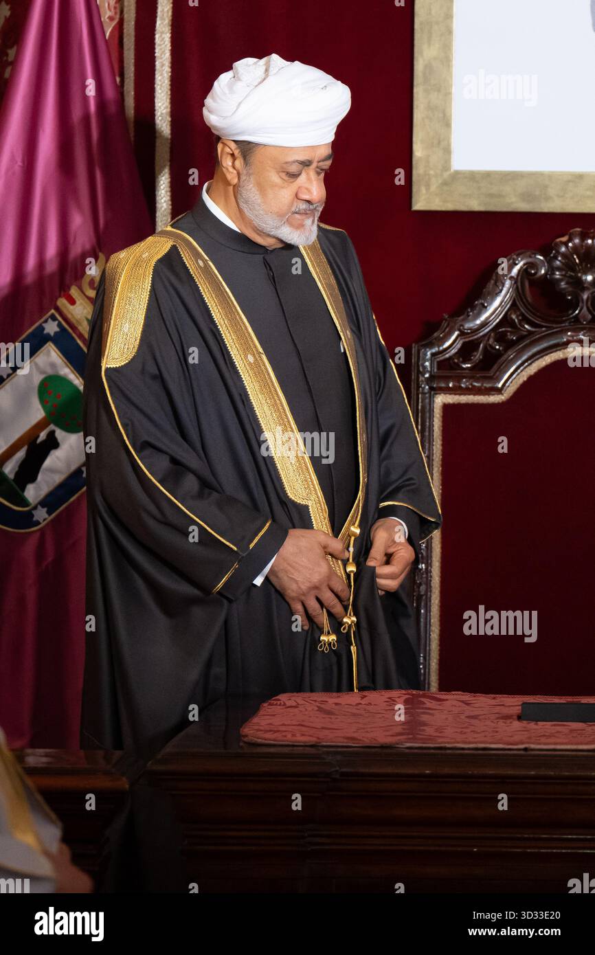 His Majesty the Sultan of Oman, Haitham Bin Tarik, during the ...